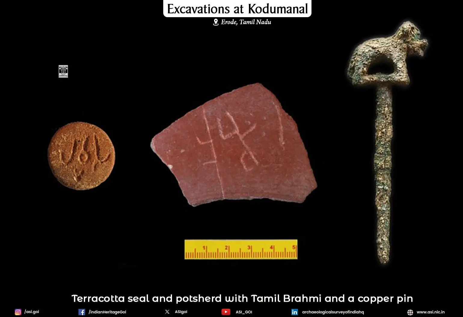 Excavations at Kodumanal, Erode, Tamil Nadu | Vikaspedia - Education